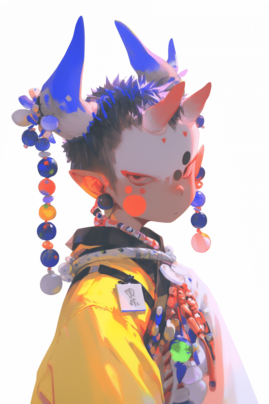 『鬼の男の子』 プロンプトはこちら https://note.com/rrr_note/n/n24e6e7f90562｜リョウヘイ