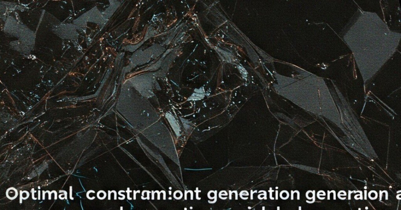 最適な制約を生成して成果を上げる案生成AIの制作方法手順｜TWLV32