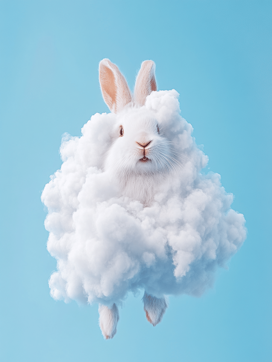 『うさぎの雲』 プロンプトはこちら https://note.com/rrr_note/n/nfad4da86b122｜リョウヘイ