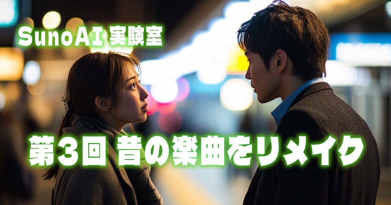 【SunoAI 実験室】第3回 ～昔作った楽曲をリメイク！ChatGPTでアレンジ＆SunoAIで生成してみる｜ほぼほぼAIで
