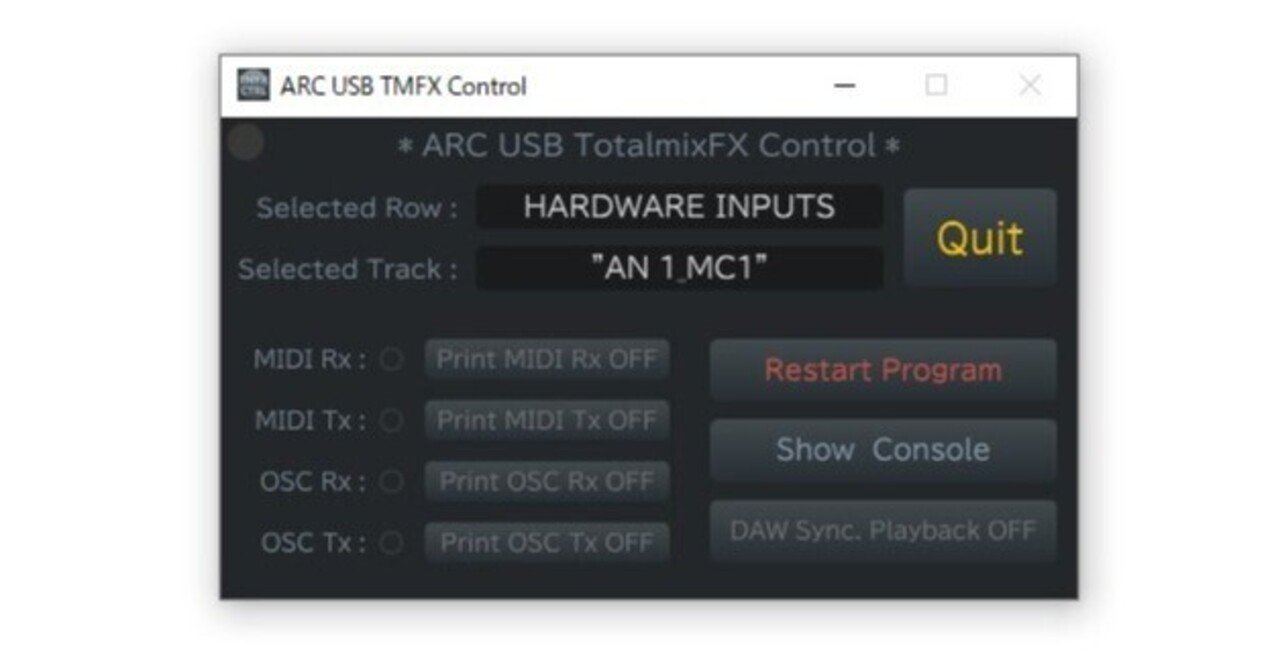 ARC USBとOSC通信でTotalmixFXを操作する｜はしnote