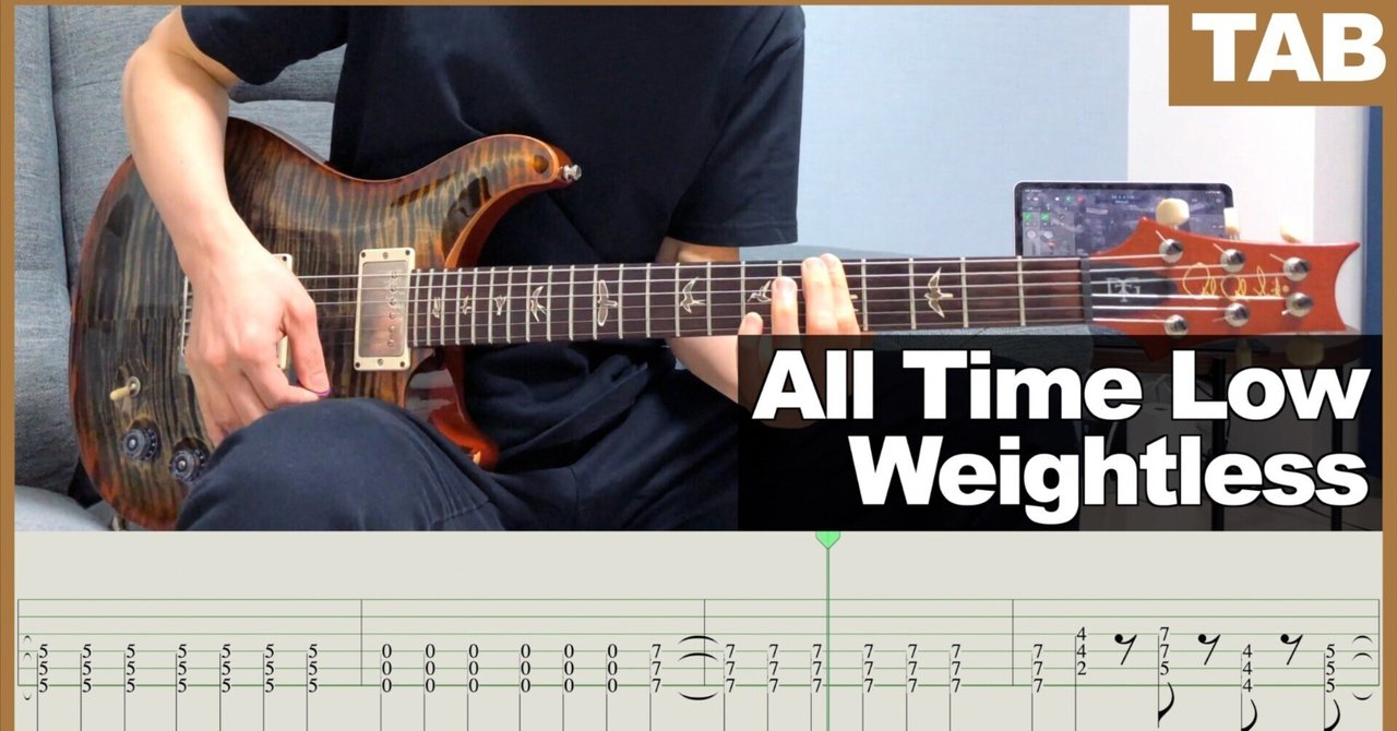 【TAB】All Time Low - Weightless [GUITAR COVER] [INSTRUMENTAL COVER] by ...