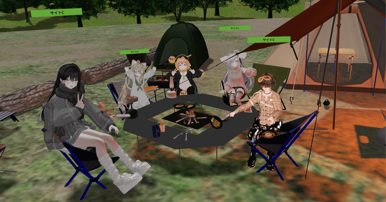 3月の『Virtual Camp Night』@VRChat｜ミィたん