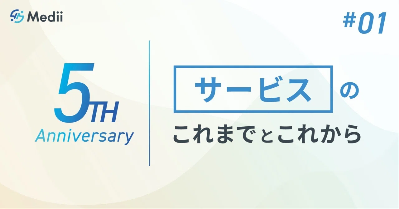 日々患者さんを救ってくださっている医師のみなさまへ-Medii 5周年の感謝を込めて｜Medii