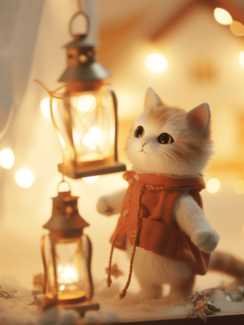 『猫の人形劇』 プロンプトはこちら https://note.com/rrr_note/n/n6c6ce08242da｜リョウヘイ