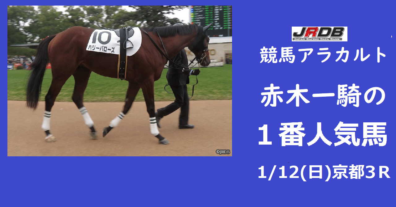 1/12（日）京都3R 1番人気馬｜JRDB 競馬アラカルト