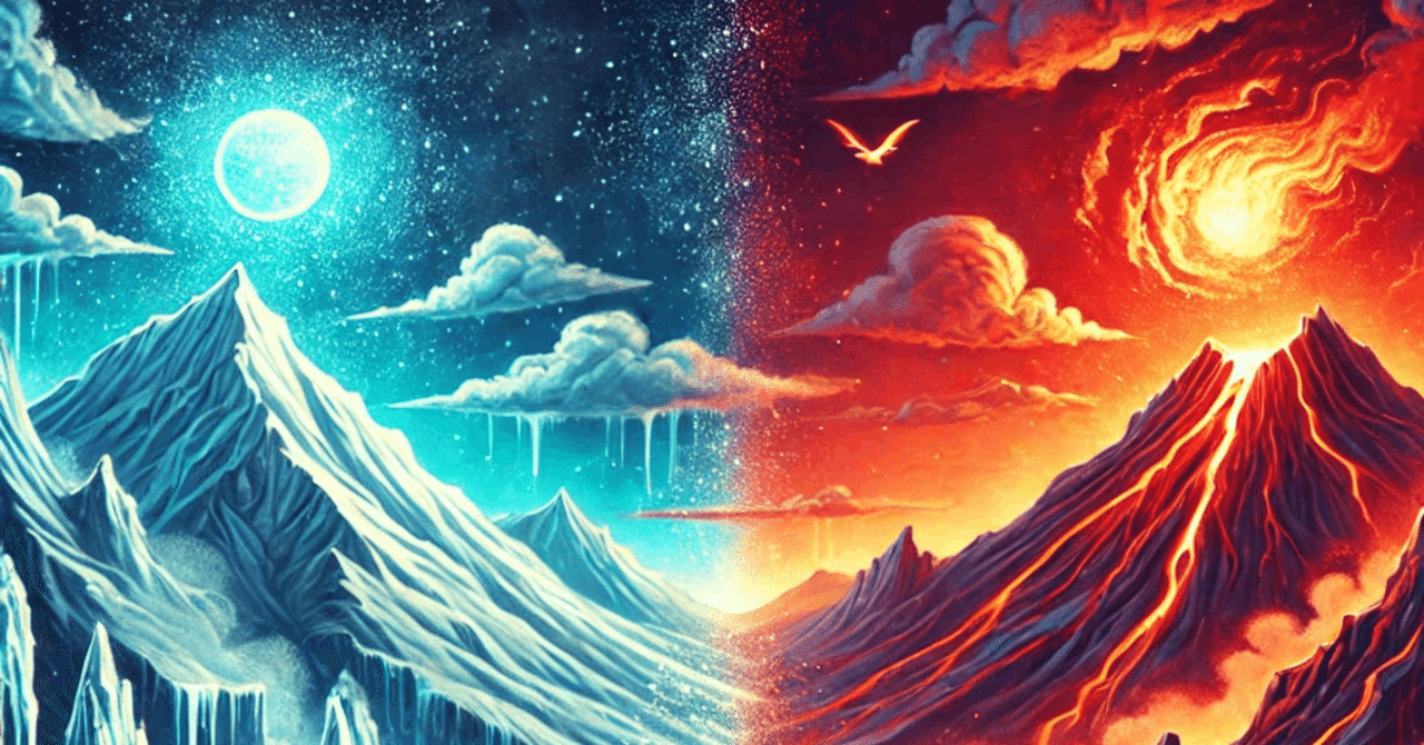 北欧神話の世界の始まりを絵本をにしてみる。｜goro_yattemiyo