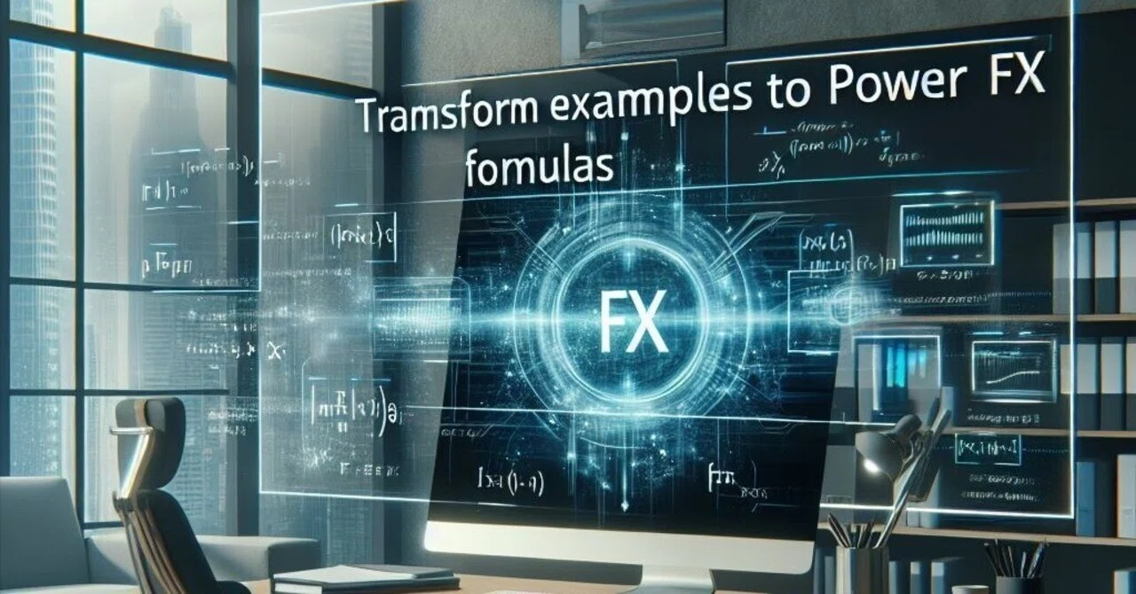 【MS ドキュメント概要】Transform examples to Power Fx formulas｜Shinichi Kawara