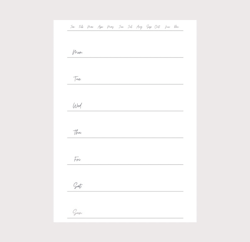 【フリーダウンロード】手帳リフィル A6サイズの[ウィークリー＆マンスリー]｜saki_note