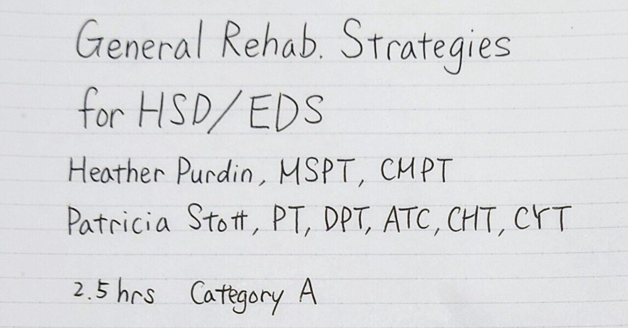 Part2/3 Rehab. strategies for Hypermobility Spectrum Disorder（HSD ...