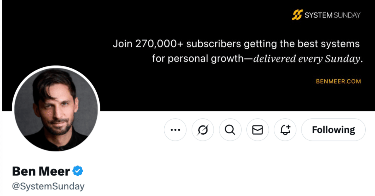 1年で20万人の購読者を獲得！Ben Meer（System Sunday）のSNS戦略とシステム思考｜Kazzy/DAO兄さん