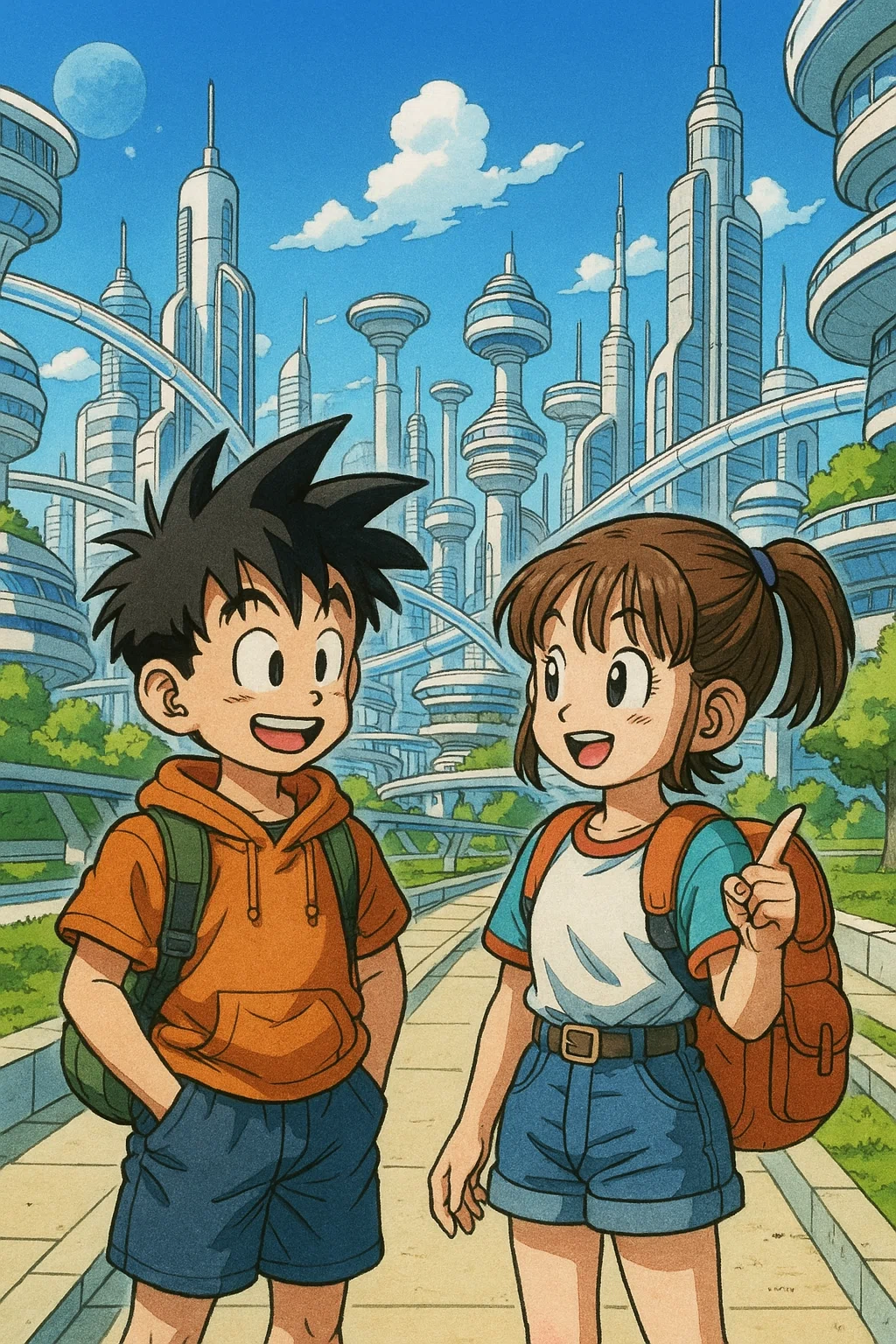 OpenAI4oイメージジェネレータ。これはかなりやばい代物。 「鳥山明風女の子」は撥ねられたものの、「未来の都市に住む少年少女」は、ちょっと ...