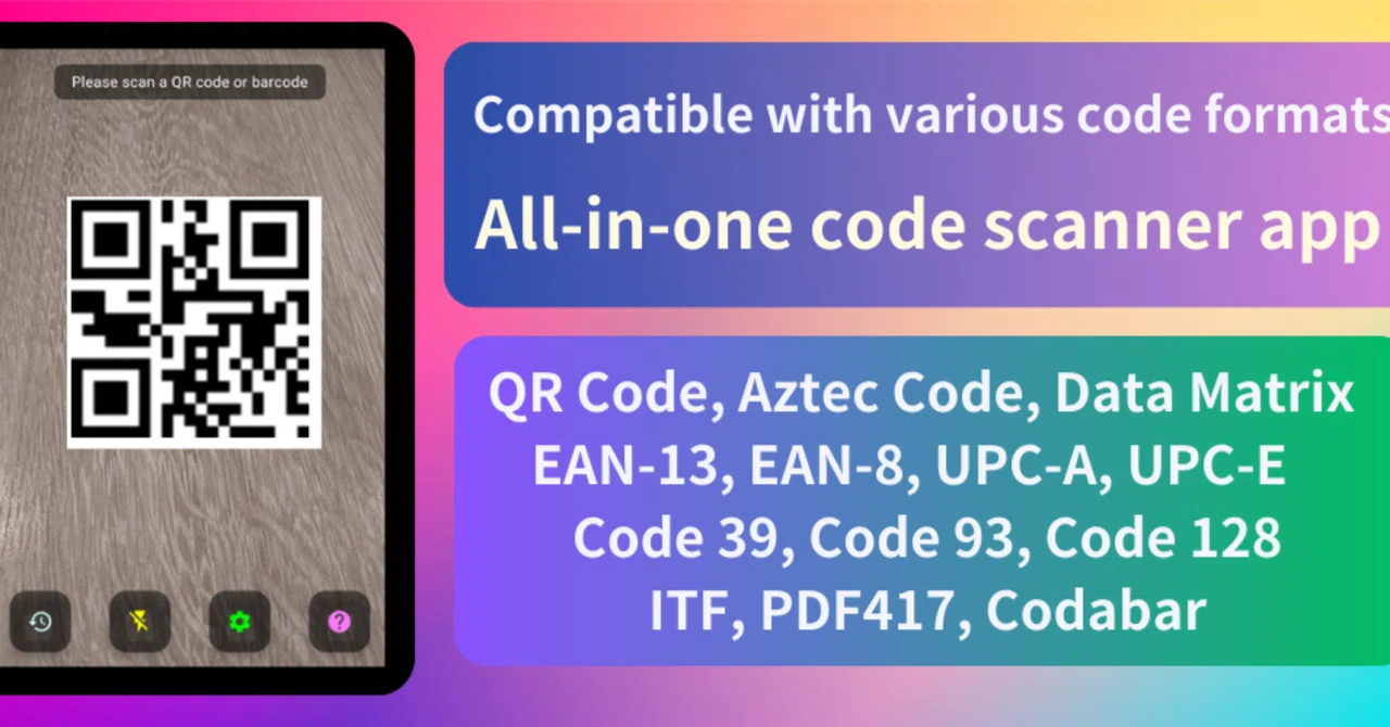 "QR & Barcode Scanner All-in-1" app has been released (Android and Fire ...