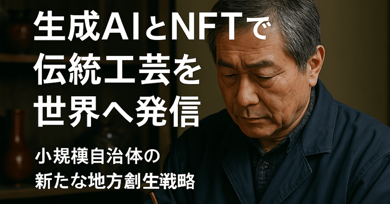 【2025 生成AIとNFTで伝統工芸を世界へ発信】小規模自治体の新たな地方創生戦略｜nanpu_nakaya
