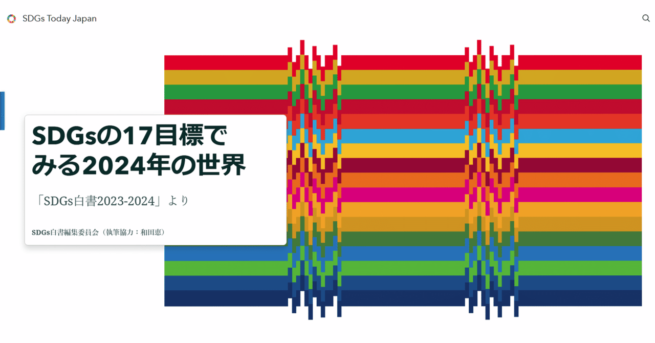 『SDGs白書』の巻頭カラー「17目標でみる2024年の世界」が「SDGs Today Japan」で公開――GISを活用した付加データを提供｜D for Good！ by Impress ...