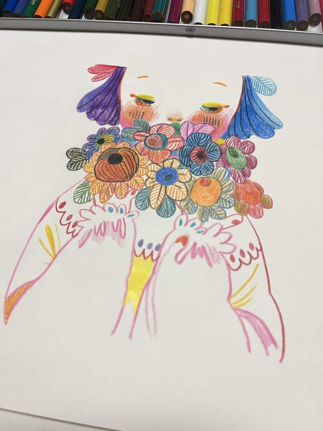 絵を描きました。色彩センスが無いので、これが持ち味。｜りいこ