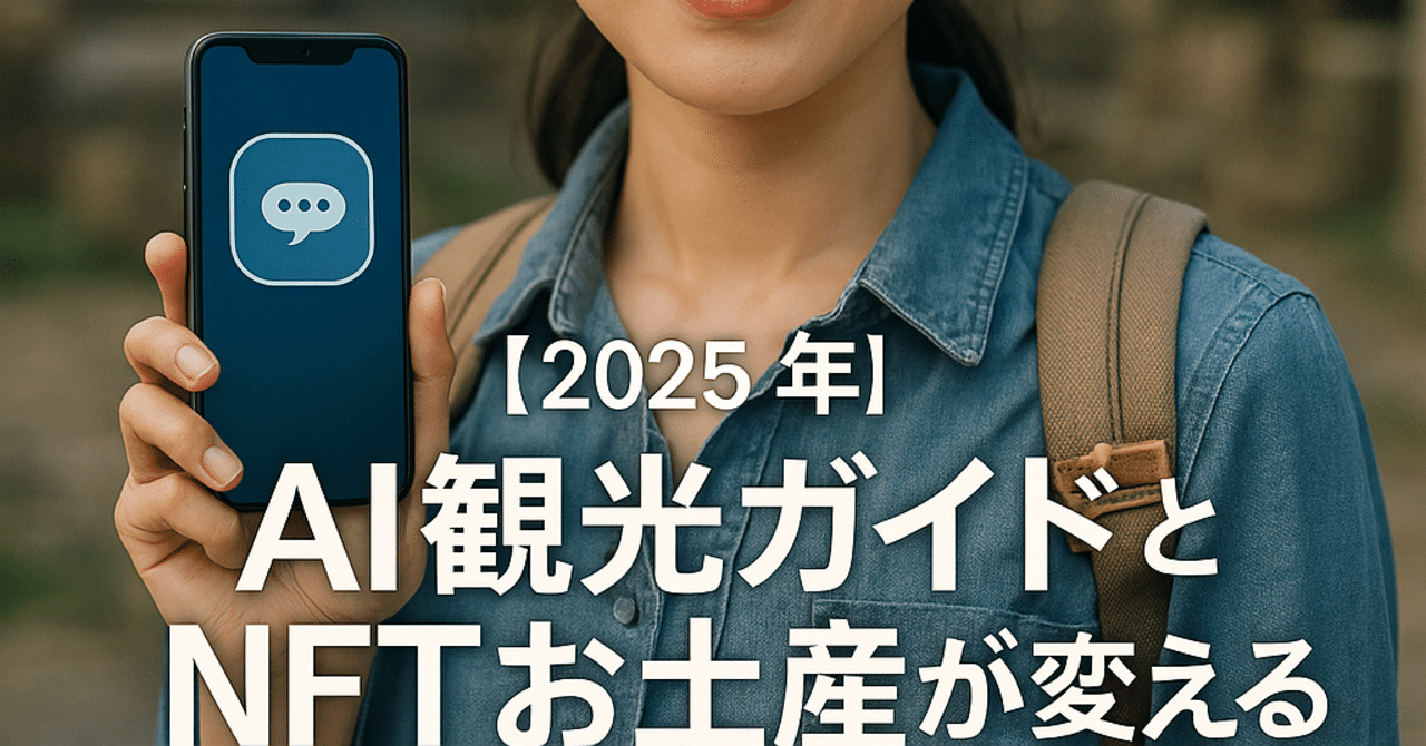 【2025年】AI観光ガイドとNFTお土産が変える地域観光の未来とは？｜nanpu_nakaya