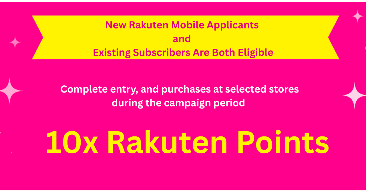 Get 10x Rakuten Points on Your Purchases—Exclusive for Rakuten Mobile ...