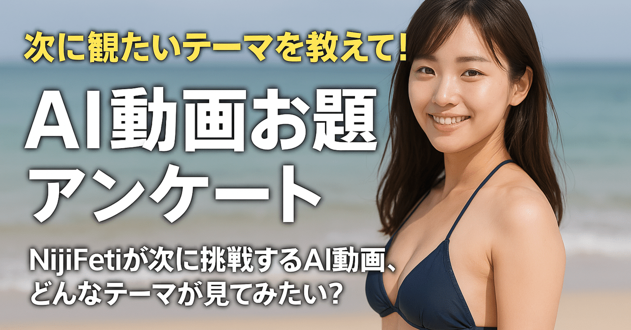 【衝撃】フェチすぎてSNSに投稿できない？あなたの秘密の「視線」をAIが無制限に実現します｜Niji Feti コダワリ視線