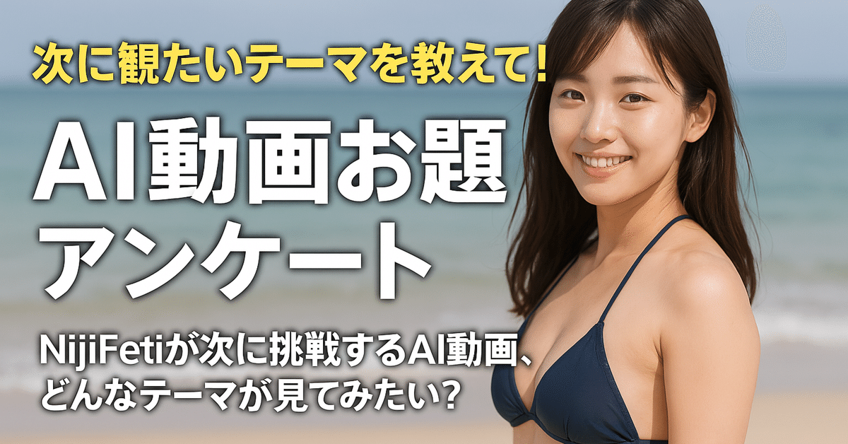 【衝撃】フェチすぎてSNSに投稿できない？あなたの秘密の「視線」をAIが無制限に実現します｜Niji Feti コダワリ視線