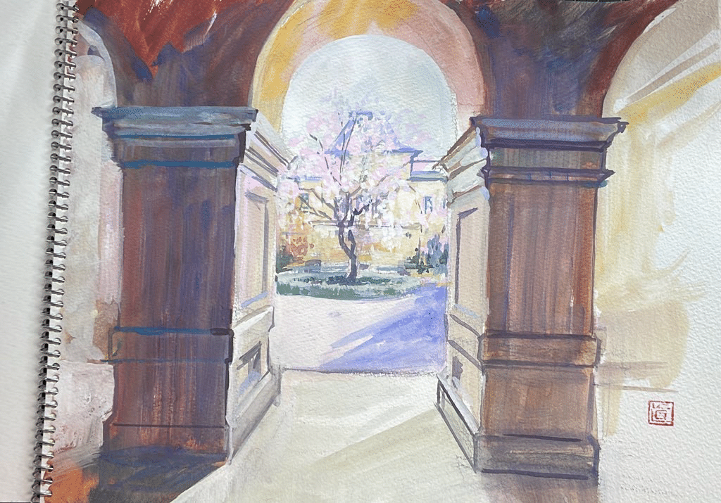 スケッチ加筆祭り｜nyororoのスケッチ帖 京都