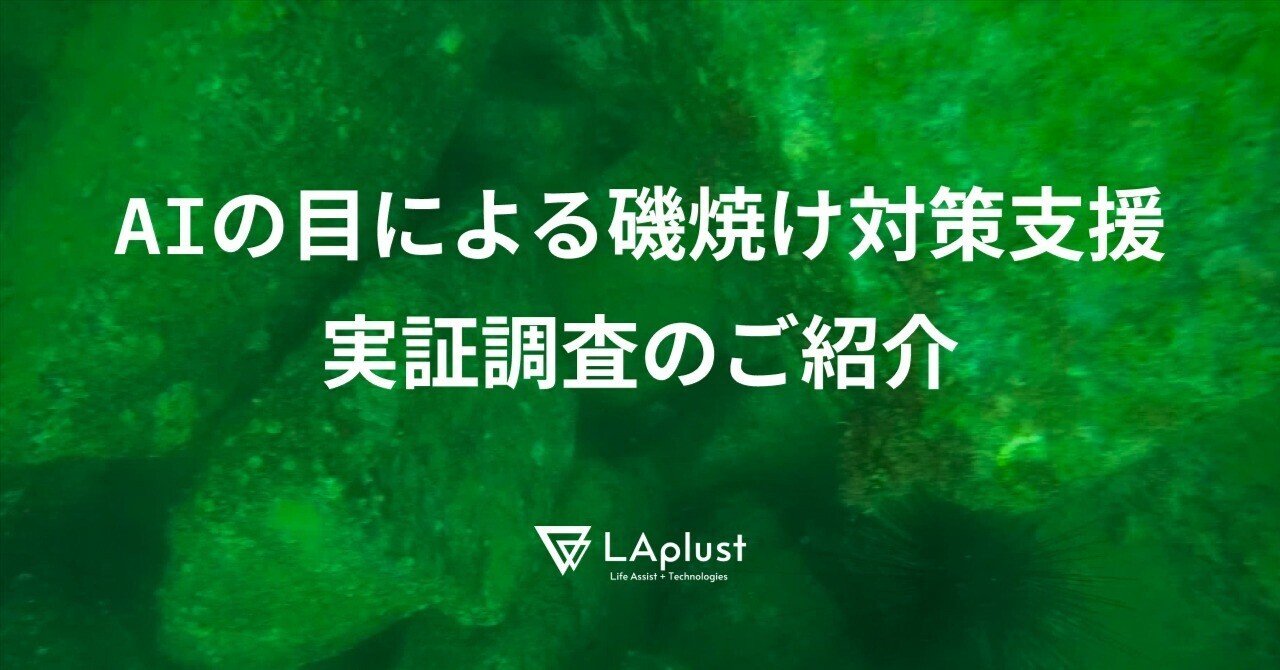 AIの目による磯焼け対策支援実証調査のご紹介｜LAplust Tech Blog