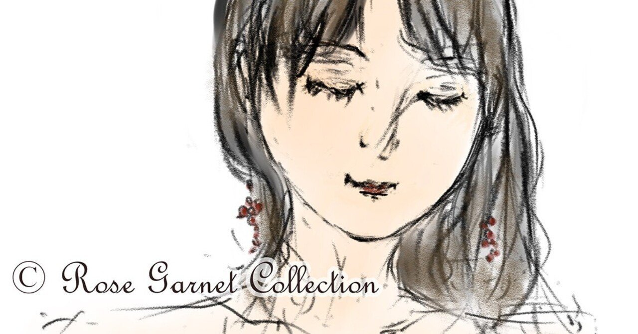 面持ちに美しさを感じて：my illustration｜Rose Garnet