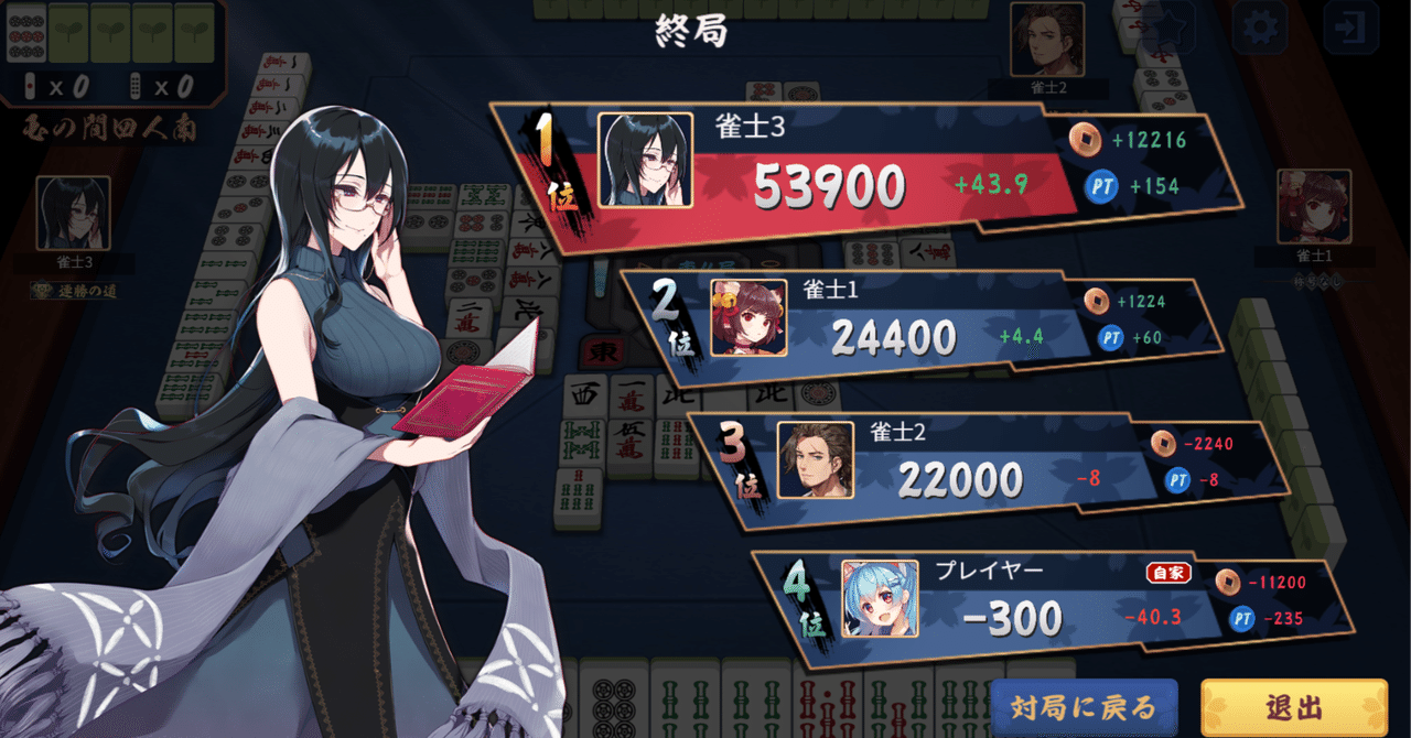 [麻雀] 牌譜検討_36／雀魂_Mortal [AI] ｜dice_k969