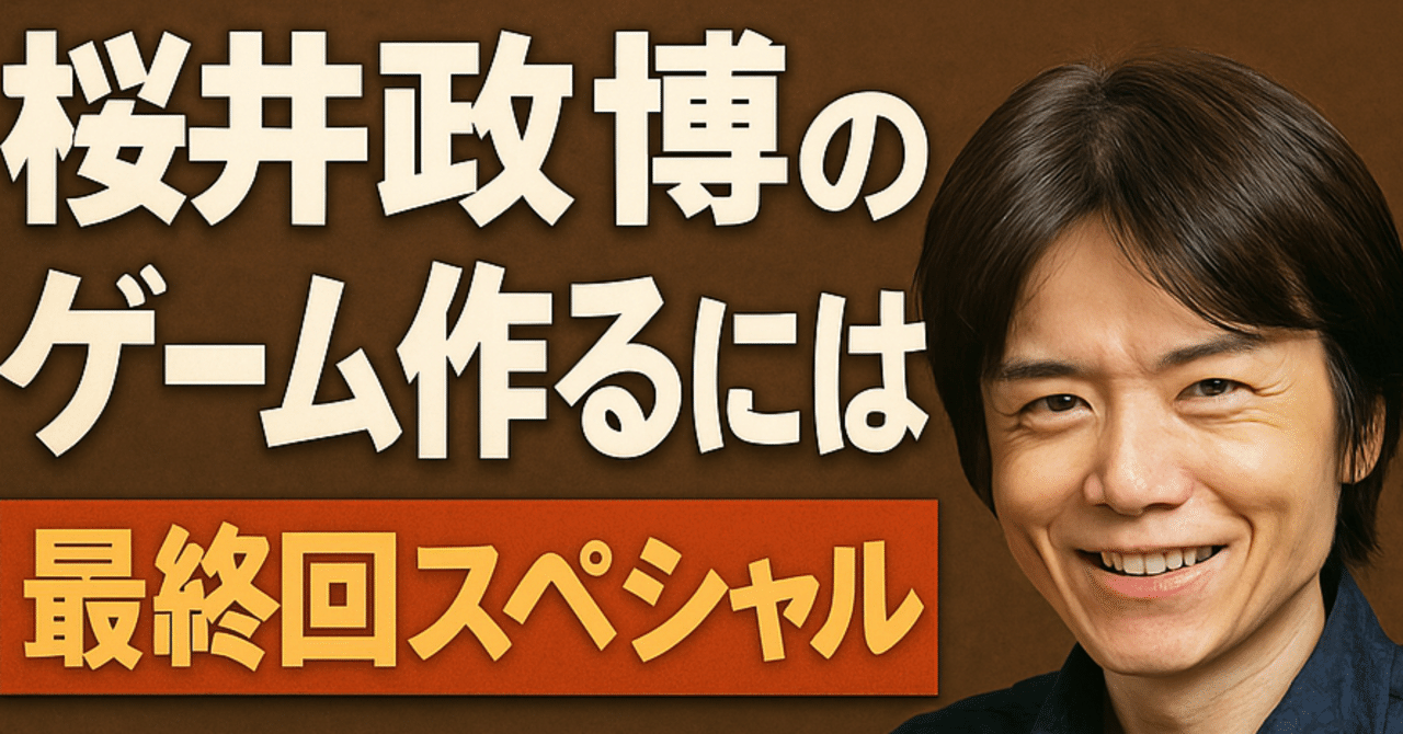 「桜井政博のゲーム作るには 最終回スペシャル」徹底解説 - 隠された制作秘話と9000万円の真実｜アレコレ通信