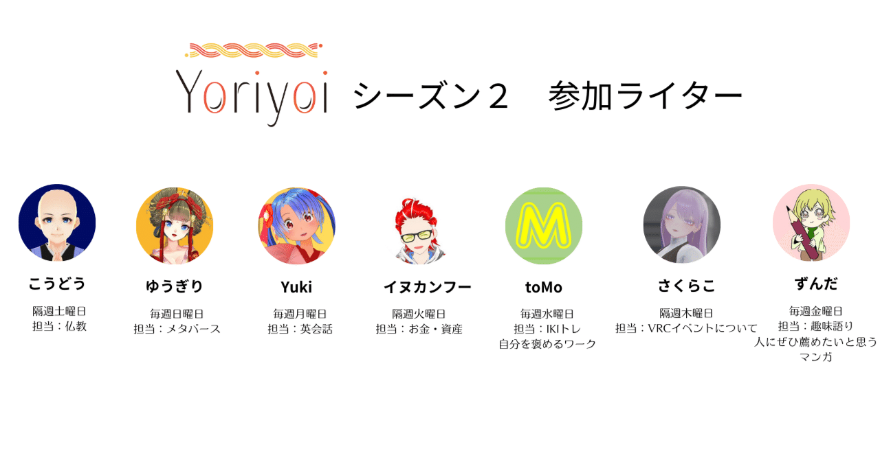 Yoriyoiシーズン2参加ライター紹介｜ゆうぎり（Yoriyoi）