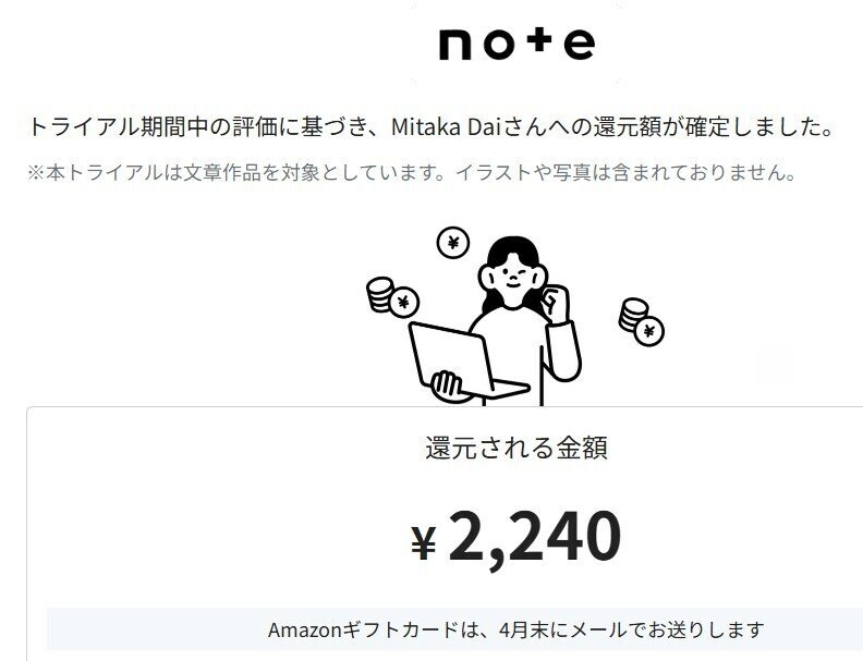＜AI学習対価還元トライアルの還元額が確定しました＞ 報酬もらって嬉しいですが、それよりも、ディープラーニングと著作権の関係に切り込む先進的な取り組みを応援したいです。 https ...