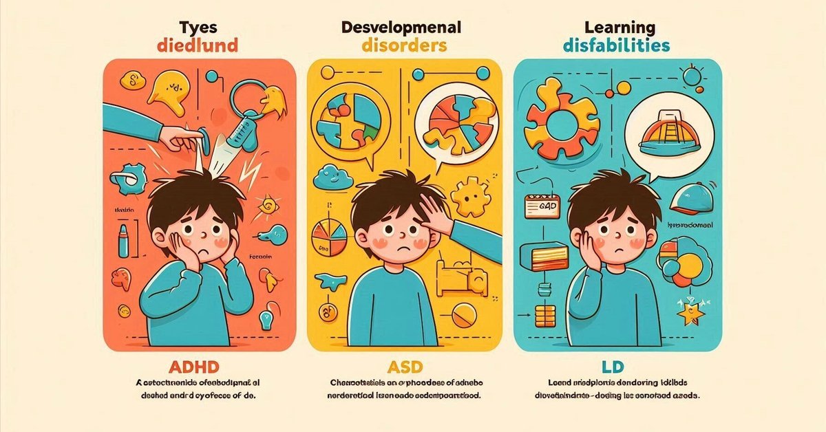 発達障害の種類を分かりやすく解説：ADHD・ASD・LD（学習障害）の特徴と困りごと｜仙台のわたあめおじさん
