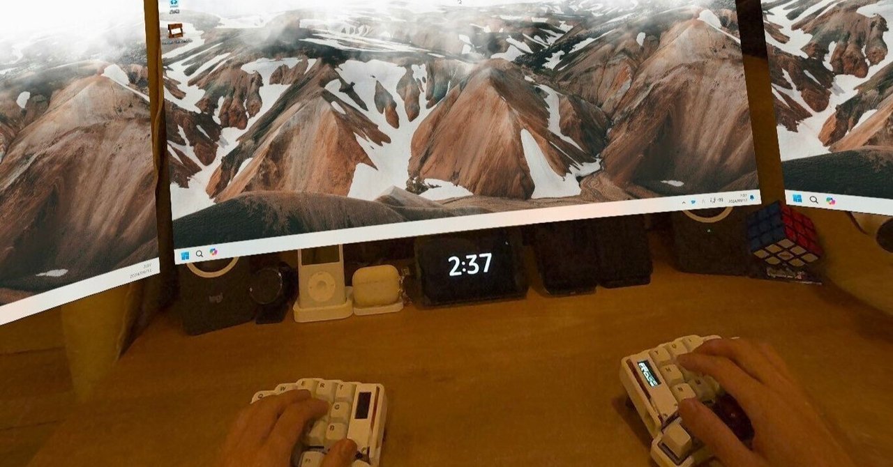 roBa(moNaや無線化keyball)でのAR/VRリモートデスクトップ｜tennisn1010