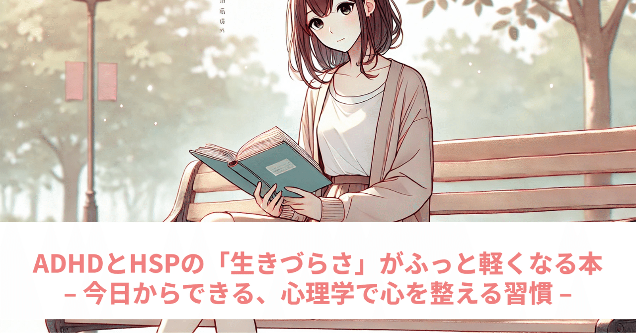 ADHDとHSPの「生きづらさ」がふっと軽くなる本– 今日からできる、心理学で心を整える習慣 –｜心理学実践カウンセラー/自分を正しく知って人生変える方法。