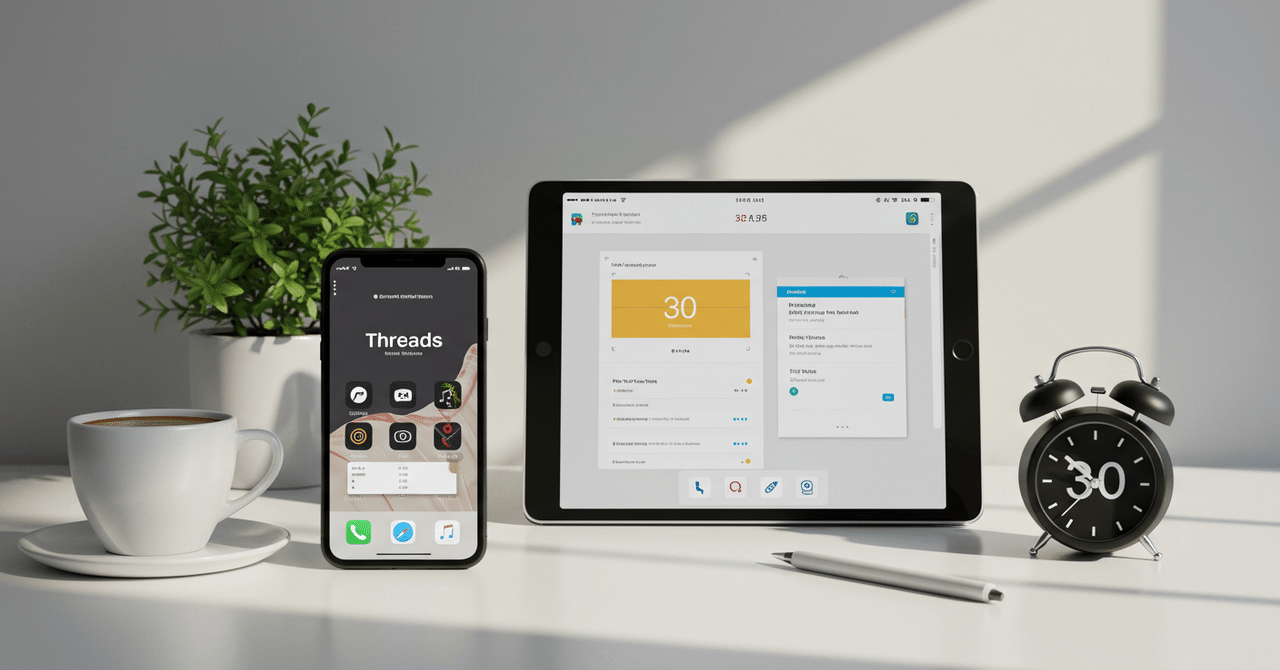 Threads×noteを1日30分で両立！効率化の5つの方法と時短テクニック｜有料note紹介