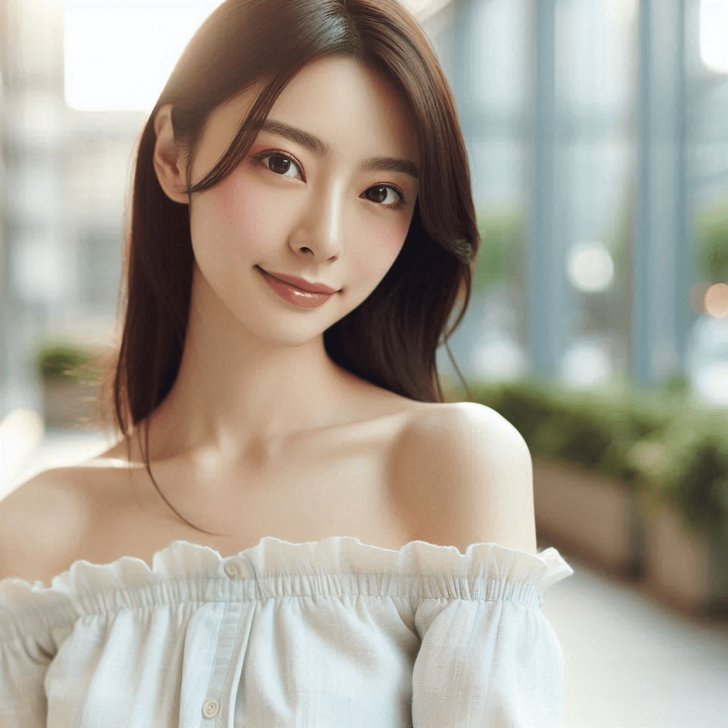 オフショル（シンプル系）美女①｜reika1021 🎈