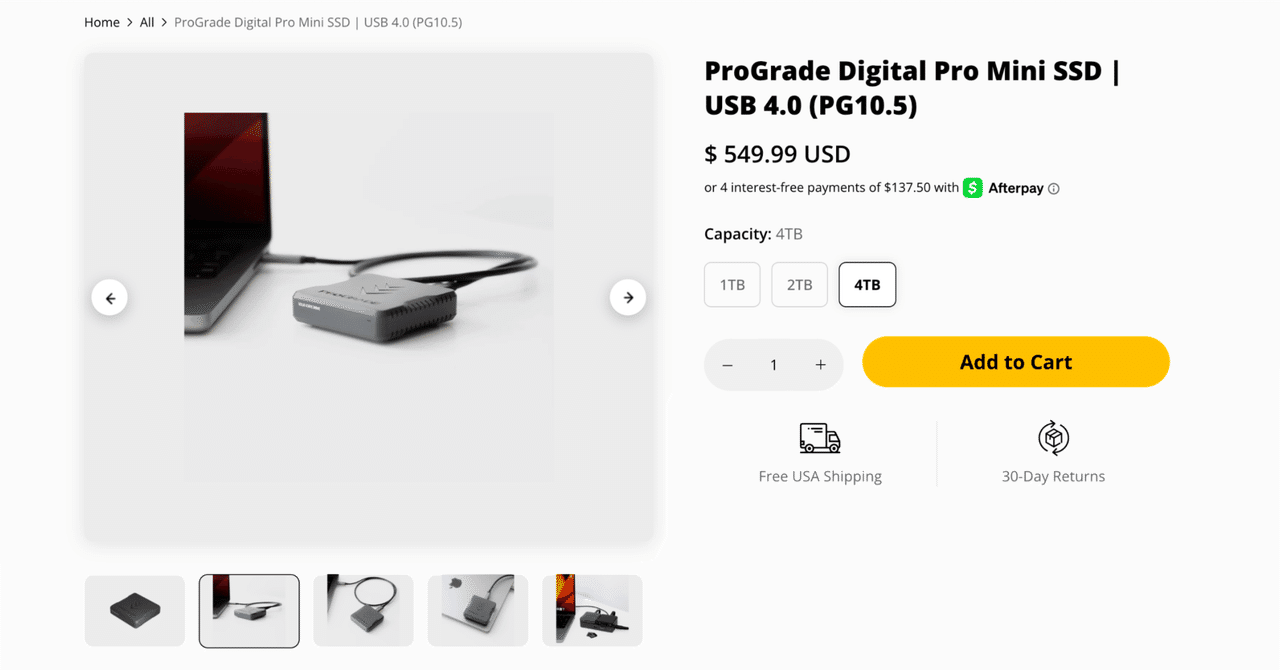 個人的に気になる製品 ProGrade Digital External SSD | USB 4.0 (PG10)｜タカシ