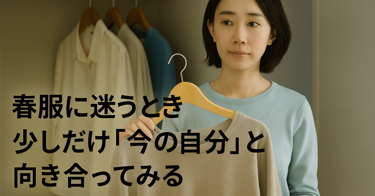春服に迷うとき、少しだけ「今の自分」と向き合ってみる｜Pstylist_sudo