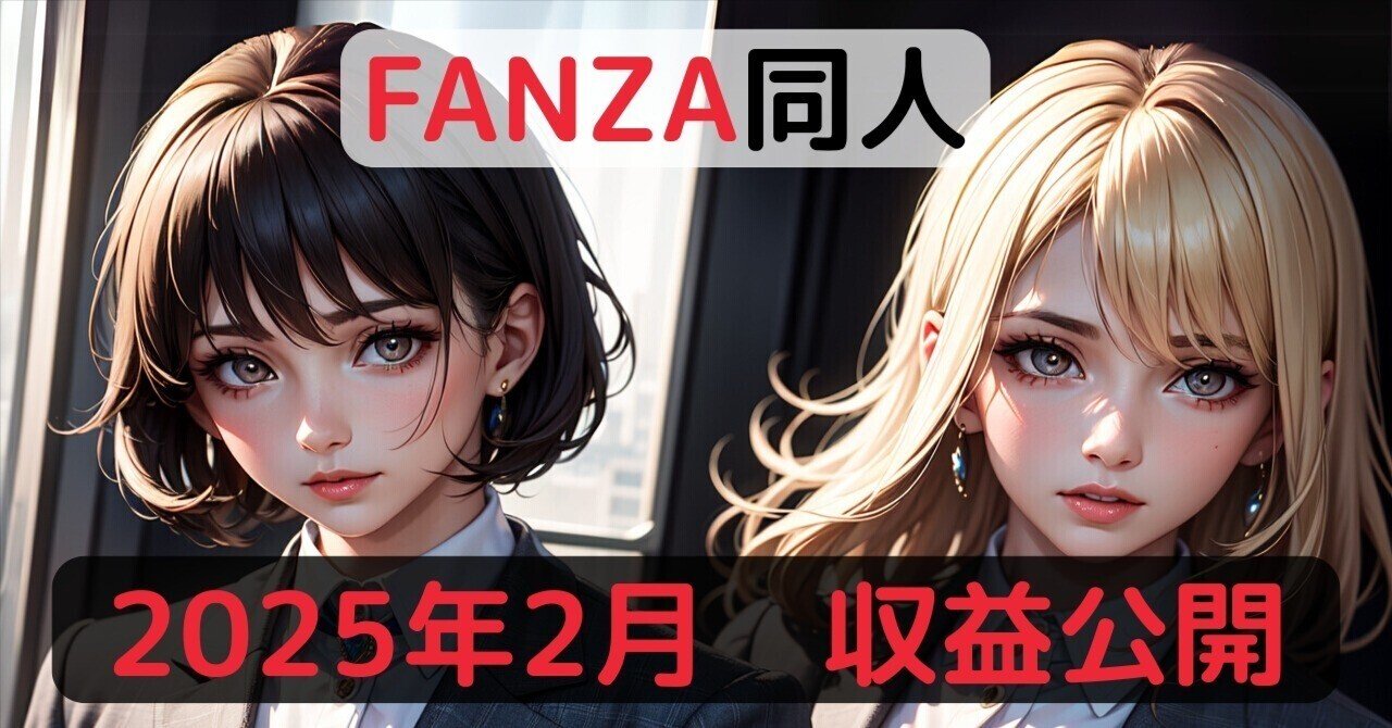 【収益公開】2025年2月FANZA同人 生成AI｜nacica