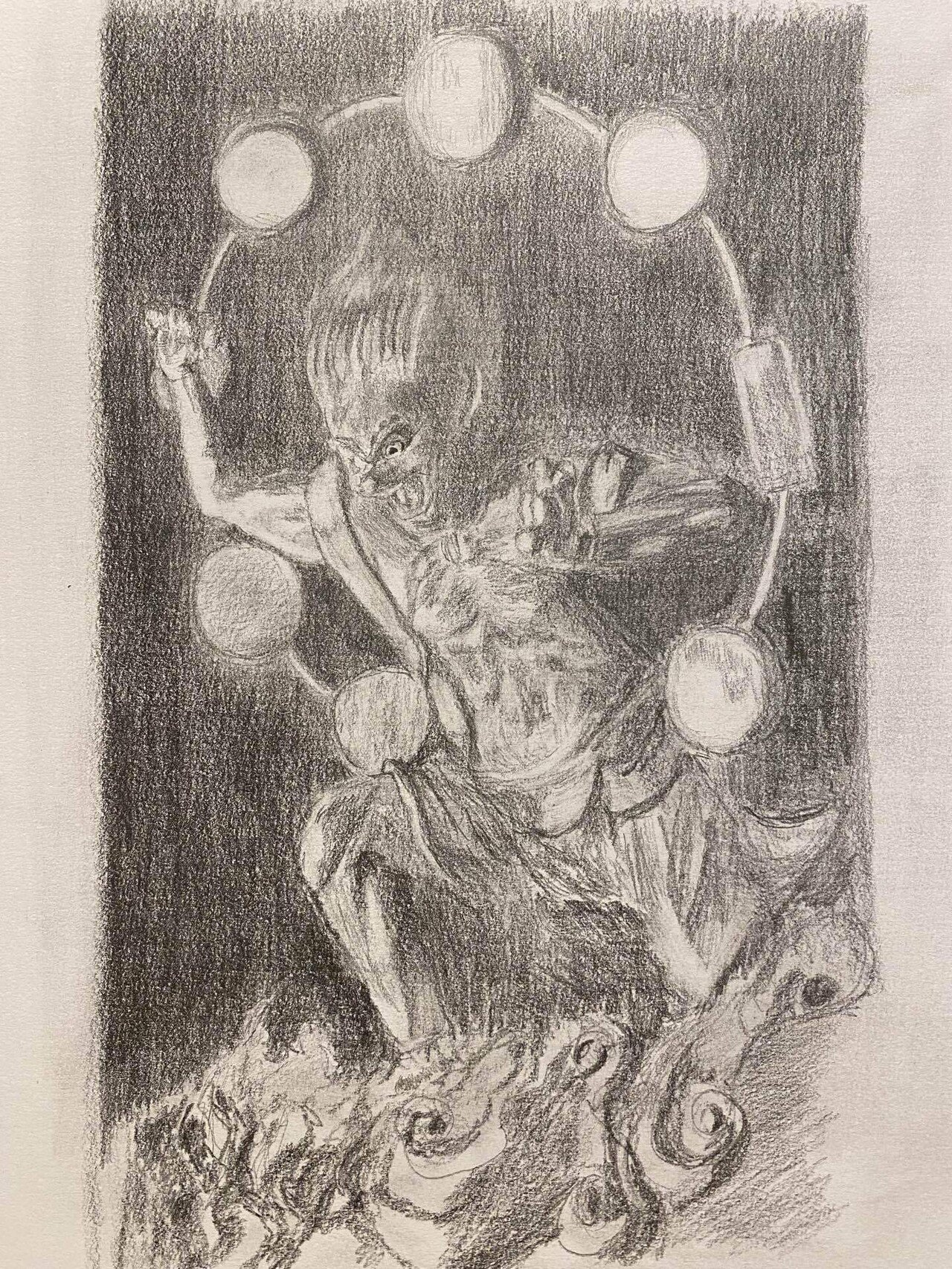 【模写】風神@三十三間堂｜A2c