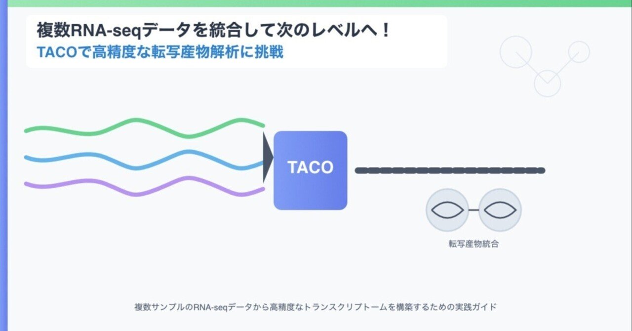 複数RNA-seqデータを統合して次のレベルへ！TACOで高精度な転写産物解析に挑戦｜Ozk