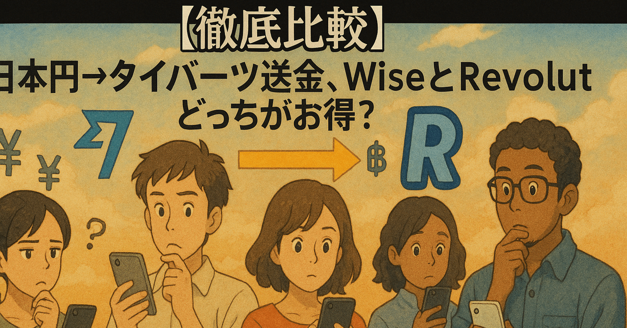 【徹底比較】日本円→タイバーツ送金、WiseとRevolutどっちがお得？手数料・レート・使い勝手の本音を探る｜Master Honne