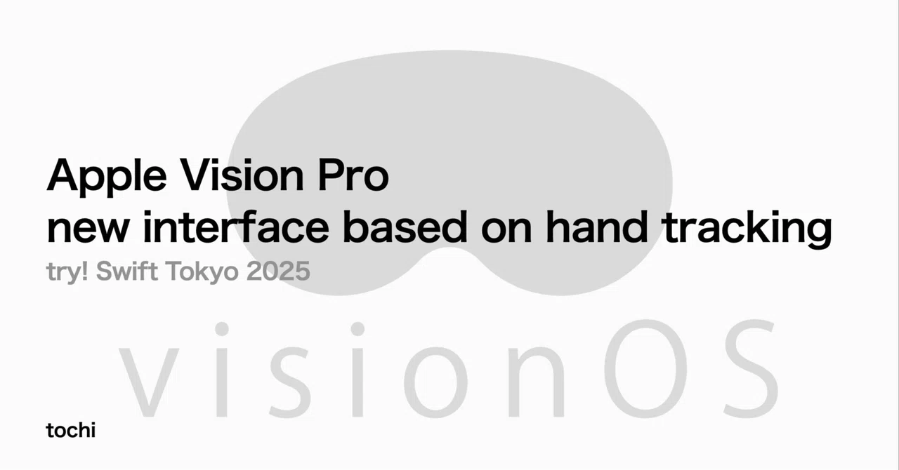 Apple Vision Pro new interface based on hand tracking｜tochi