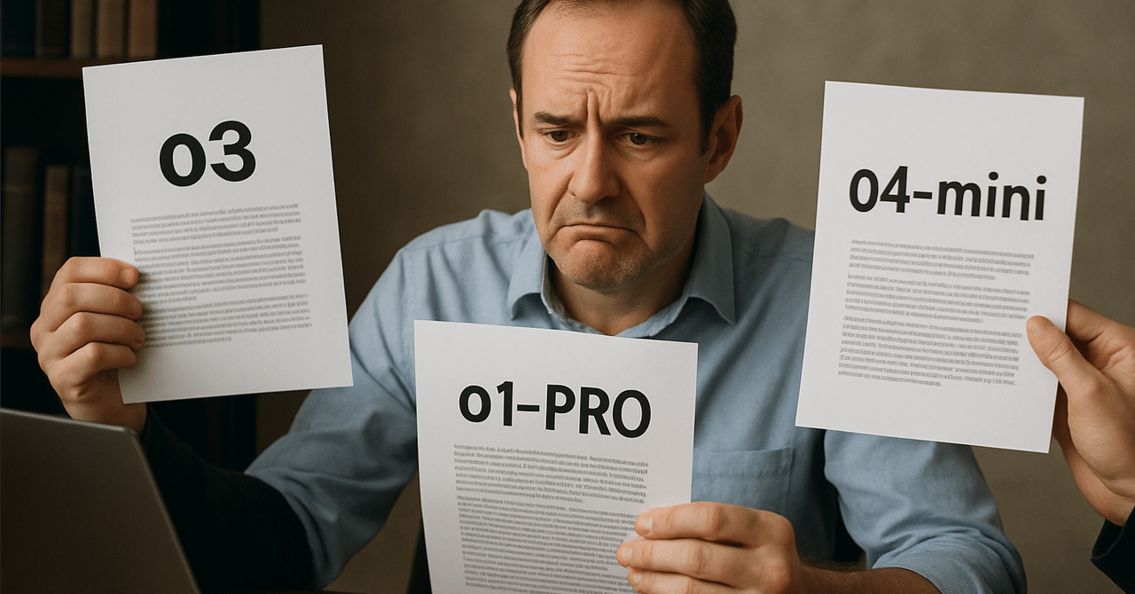 「新モデル祭り」の裏側―o3＆o4-miniを試して分かったけど…使えるのは結局“o1-pro”だった件｜Ogawa