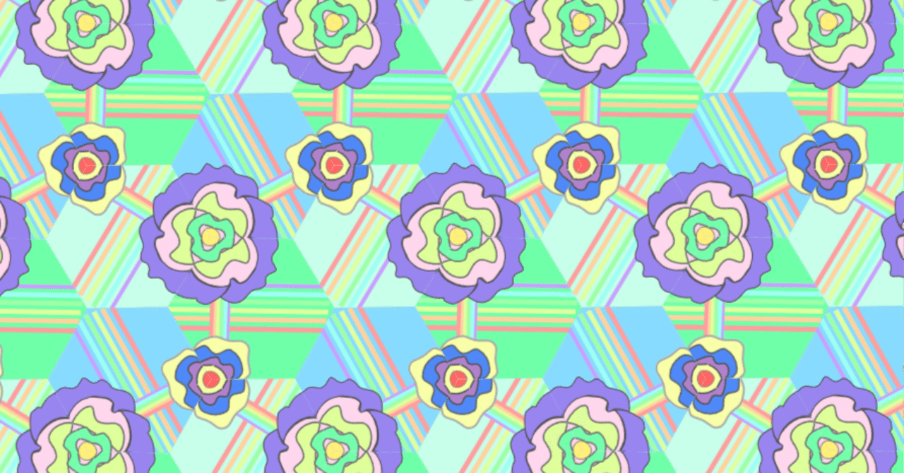 【きまぐれテキスタイルデザイン】雨上がりの虹とバラ｜mythtic bloom & beast