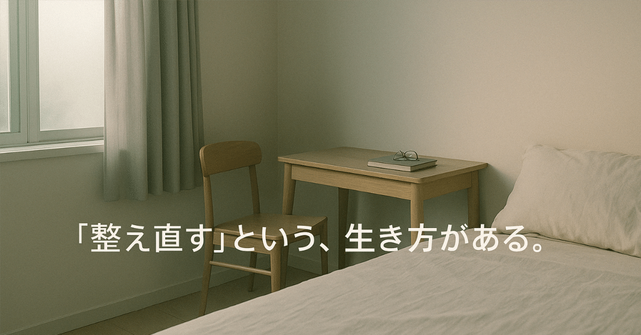 「整え直す」って、どういうことなんだろう｜shintaro_saeki