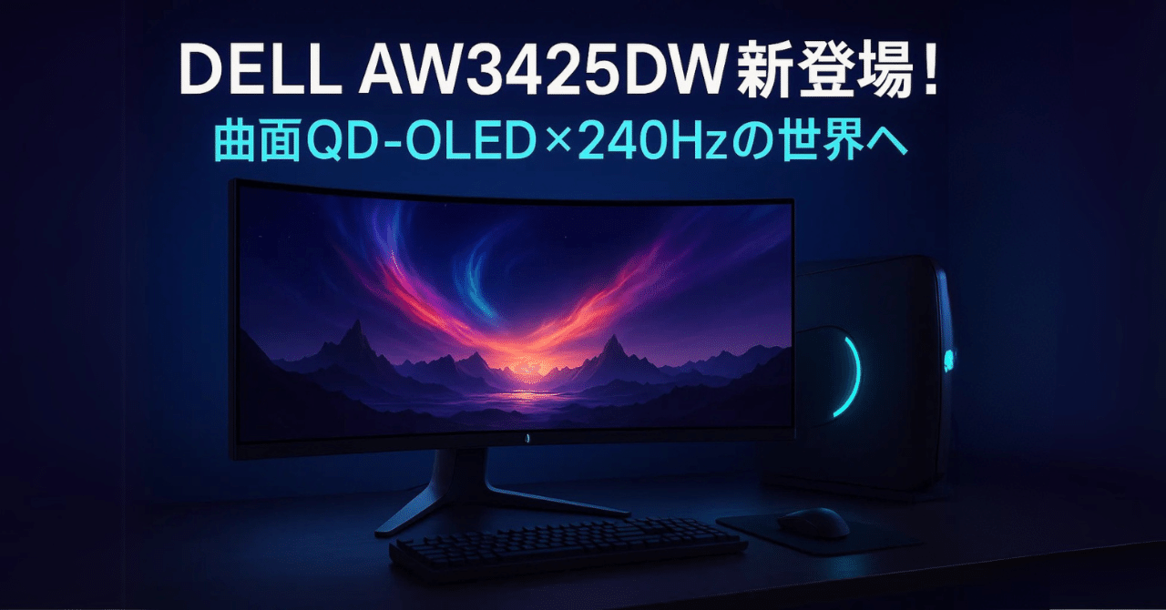 🖥️【新製品紹介】Dell AW3425DW登場！次世代ゲーミングモニターの実力は？🕹️｜りょー｜ガジェット好きインフラエンジニア