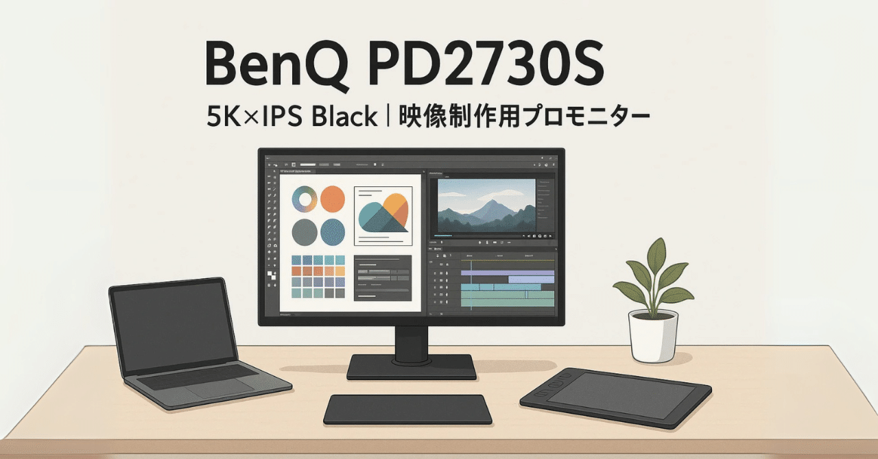 🖥️【新製品紹介】BenQ PD2730S｜5K解像度＆IPS Black搭載の本格クリエイター向けモニター｜りょー｜ガジェット好きインフラエンジニア