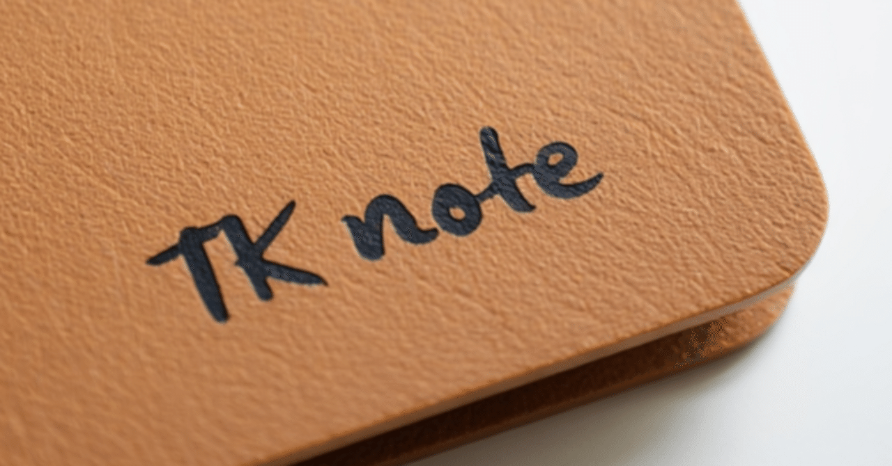 TKのnote記事について｜TK