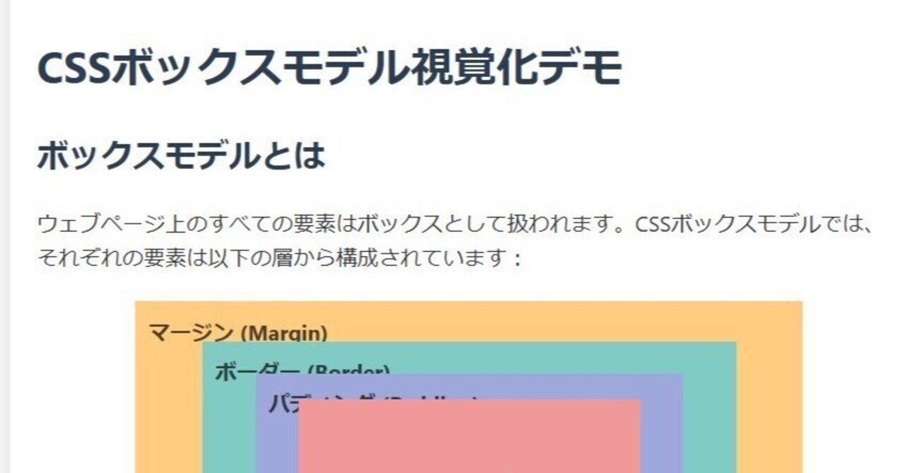 CSSボックスモデル視覚化デモつくってみた！｜YUKIKO@BI＆生成AIパスポート試験合格に向けて学習中！